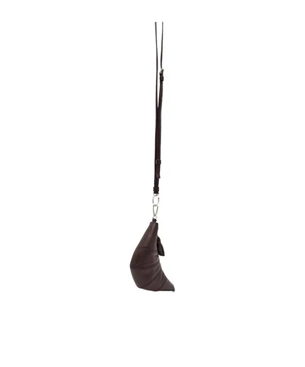 LEMAIRE Croissant Leather Cross-body Coin Purse - Black