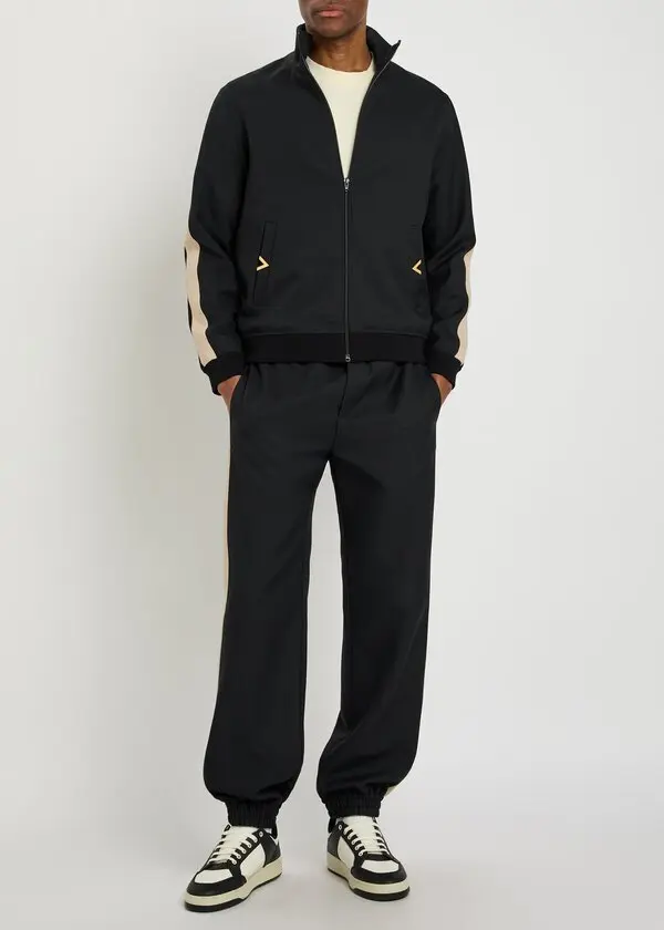 Valentino Garavani Jersey-twill Track Jacket With Contrasting Inserts
