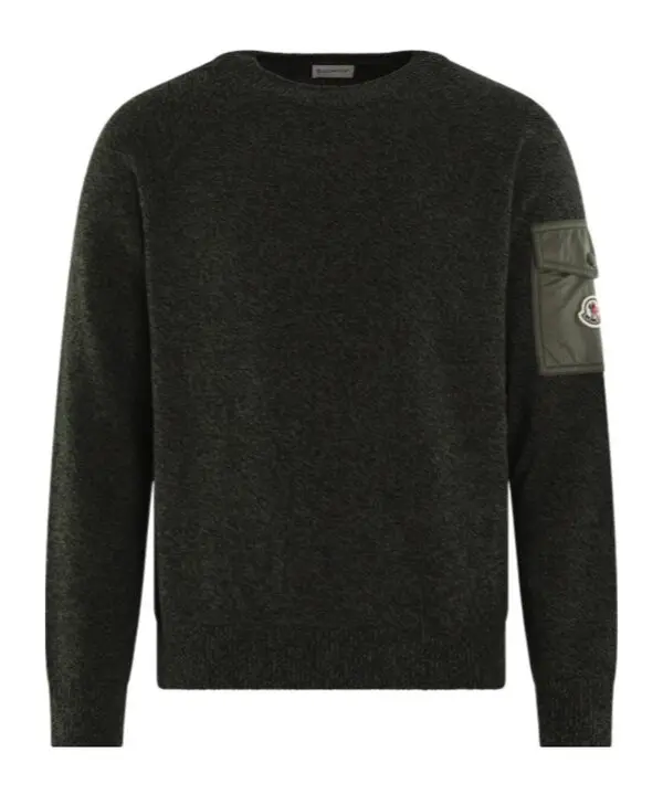 Moncler Logo Patch Crewneck Jumper