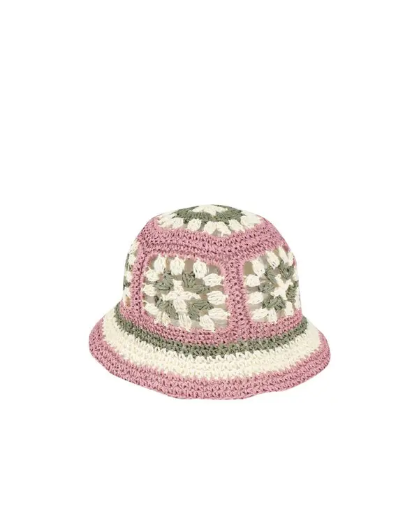 Tory Burch Multi-color Crocheted Bucket Hat - Pink