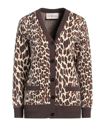 Tory Burch Leopard Print Button-front Cardigan