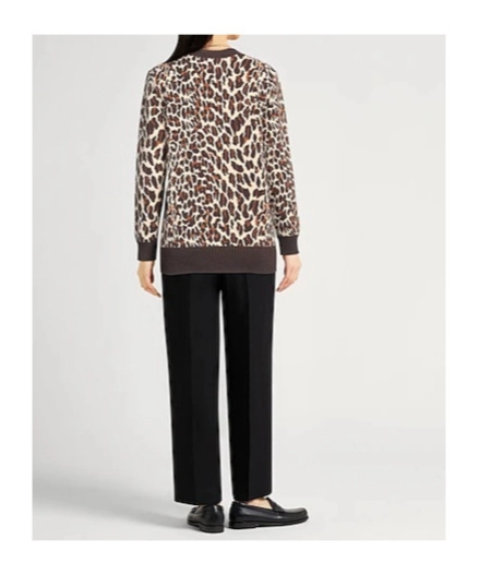 Tory Burch Leopard Print Button-front Cardigan