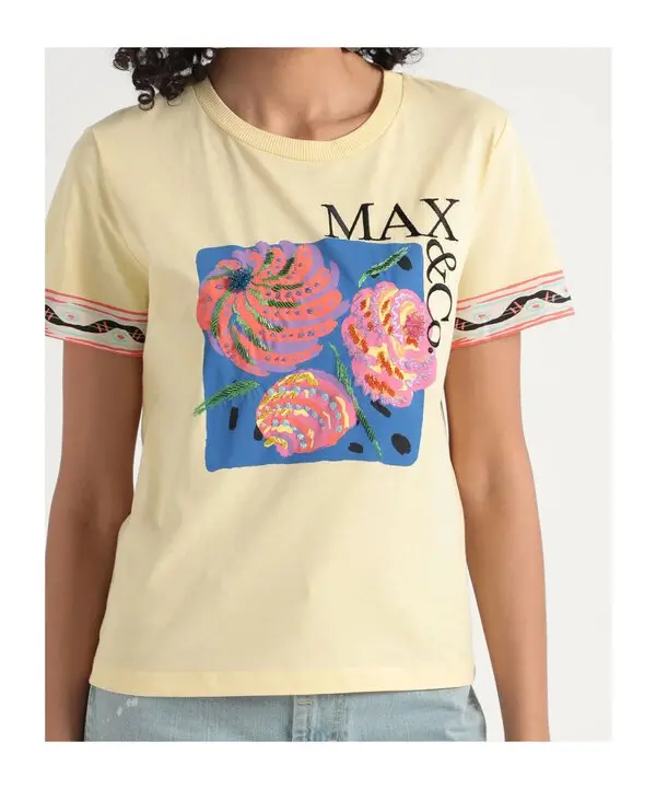 MAXCO. Max&co. Logo Crew Neck T-shirt
