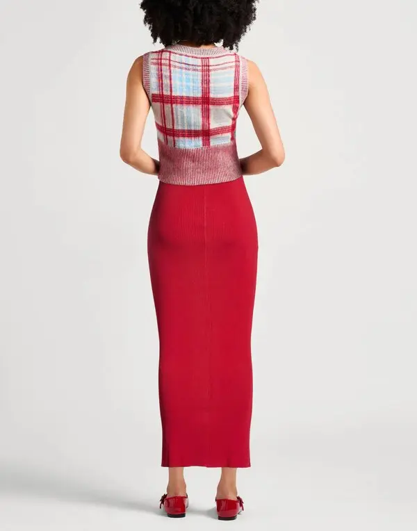 Marni Solid Color Knitted Bodycon Dress