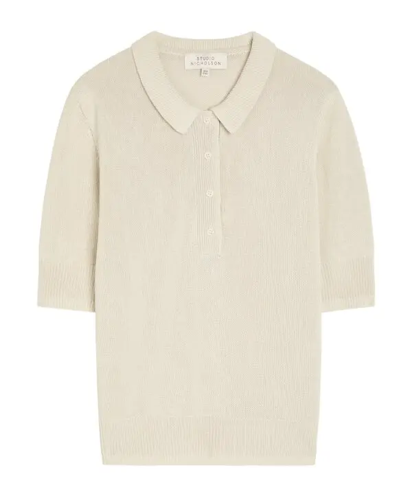 Studio Nicholson Fine Knit Polo Shirt