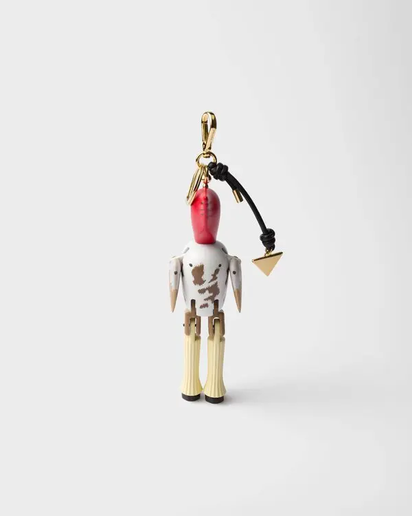 Prada Animal Key Ring Charm With Metal Ring