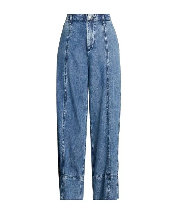 Rag & Bone Wide-leg Denim Trousers With Embroidered Logo