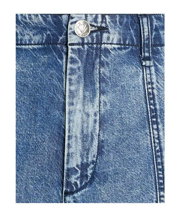 Rag & Bone Wide-leg Denim Trousers With Embroidered Logo