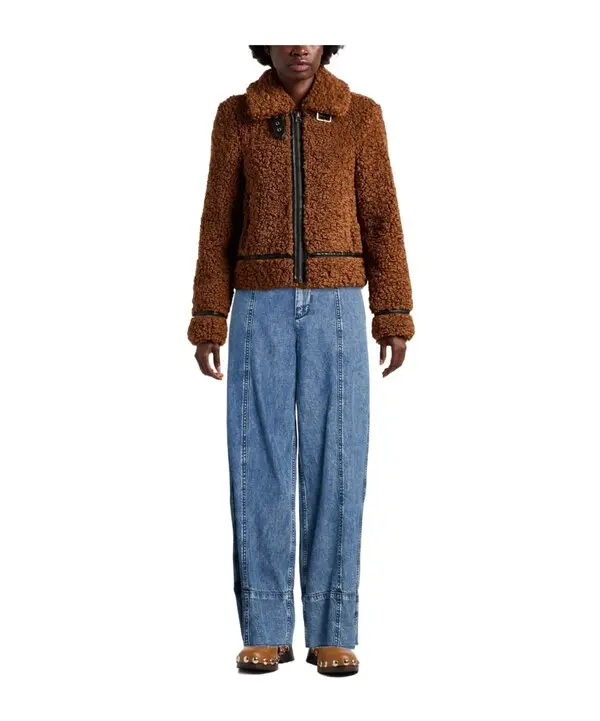 Rag & Bone Wide-leg Denim Trousers With Embroidered Logo