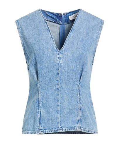 Rag & Bone Denim Sleeveless V-neck Top