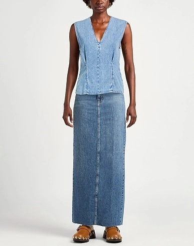 Rag & Bone Denim Sleeveless V-neck Top