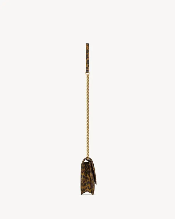 Saint Laurent Cassandre Envelope Chain Wallet In Canvas