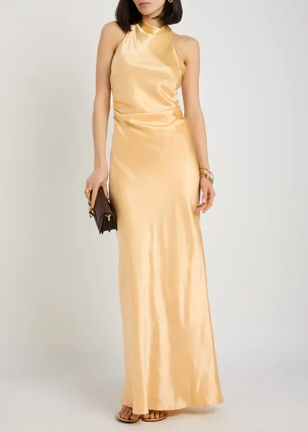 REFORMATION Silk Maxi Dress