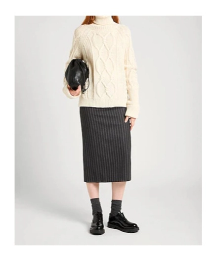 MAXCO. Cable Knit Turtleneck Sweater