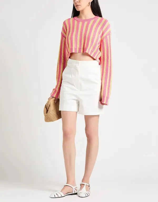 Marni Crochet-knit Striped Cropped Jumper