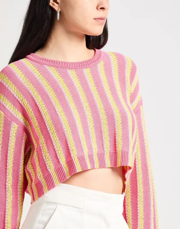 Marni Crochet-knit Striped Cropped Jumper