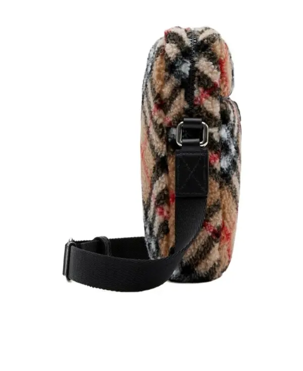 Burberry Check-pattern Fleece Shoulder Bag