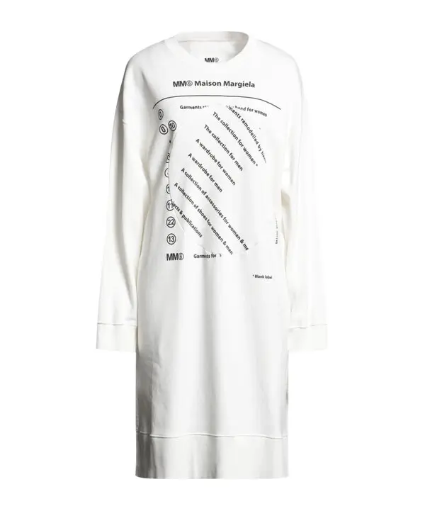 MAISON MARGIELA Long-sleeve T-shirt Dress - White