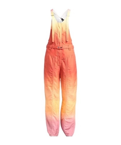 Isabel Marant Étoile Tie & Dye Belted Sleeveless Dungarees