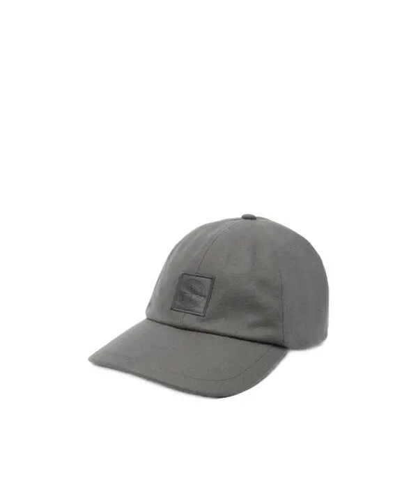 Stone Island Logo Plaque Baseball Cap - Gray