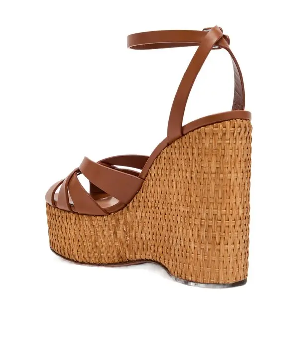 AQUAZZURA Ankle Strap Sandals - Brown