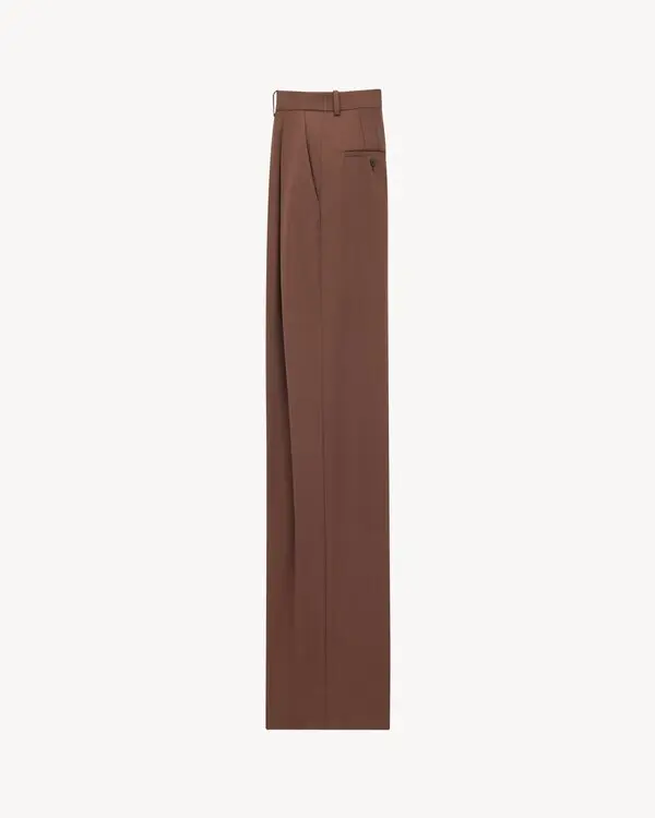 Saint Laurent Wide-leg Wool Gabardine Trousers