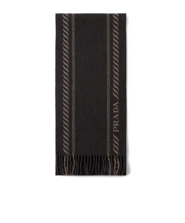 Prada Logo-embroidered Scarf