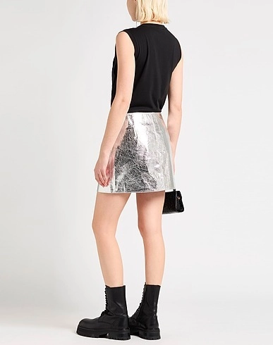 Rag & Bone Metallic Wrap Mini Skirt