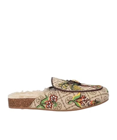 Tory Burch Embroidered Jacquard Mules