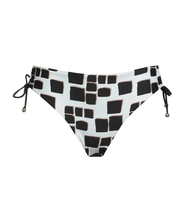 Max Mara Checked Stretch Bikini Bottoms - Black
