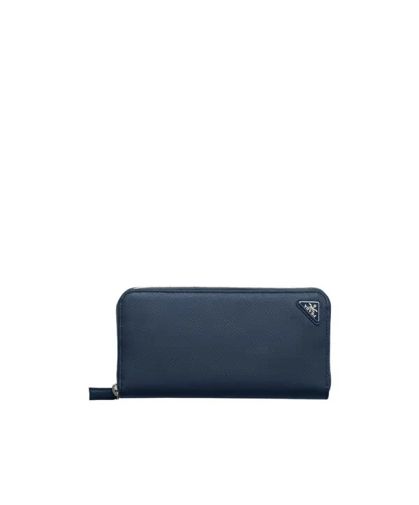 Prada Zip-fastening Logo-detail Wallet - Baltic Blue