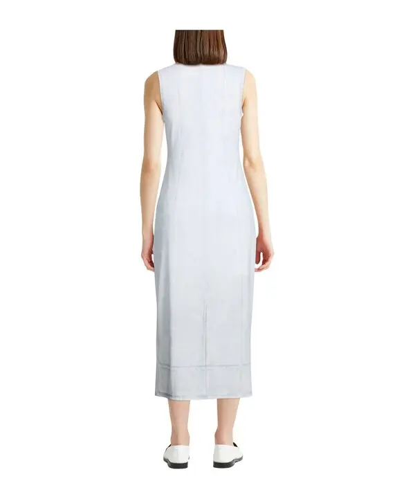 Rag & Bone Sleek Denim-effect Tulle Bodycon Maxi Dress