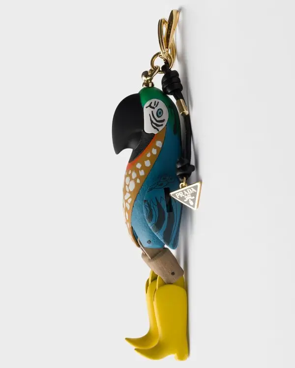 Prada Animal Key Ring Charm With Metal Ring
