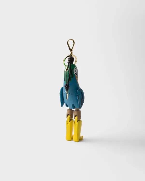 Prada Animal Key Ring Charm With Metal Ring