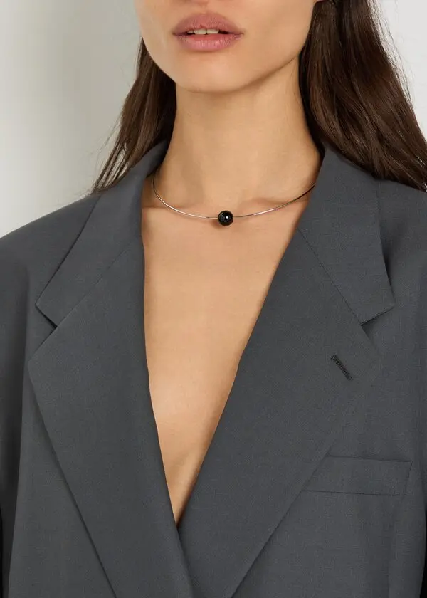 LEMAIRE Brass Necklace With Bead Embellishment