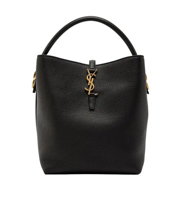 Saint Laurent Grain Leather Bucket Bag