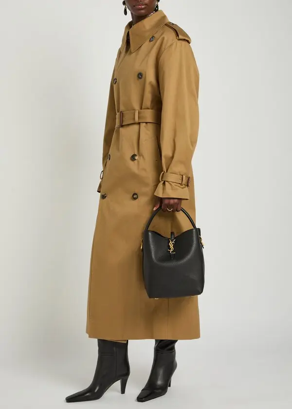 Saint Laurent Grain Leather Bucket Bag