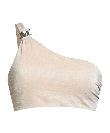 Max Mara Metallic One-shoulder Bikini Top - Nude