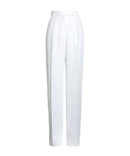 Max Mara High-waisted Seersucker Trousers