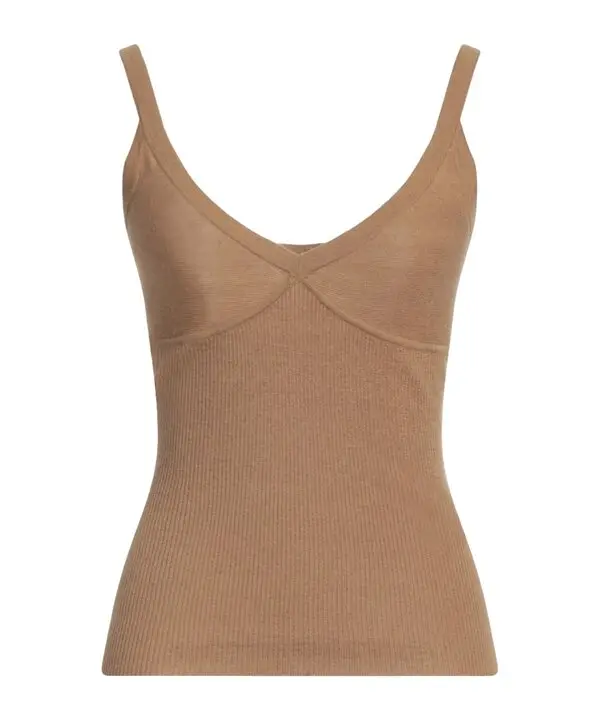 Max Mara Deep V-neck Vest - Brown