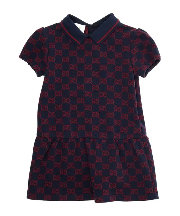 Gucci Baby Gg Cotton Piquet Dress