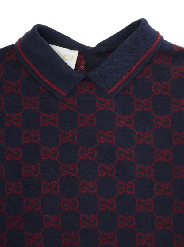 Gucci Baby Gg Cotton Piquet Dress