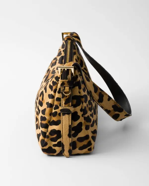 Prada Aimèe Medium Printed Leather Shoulder Bag - Honey-colored