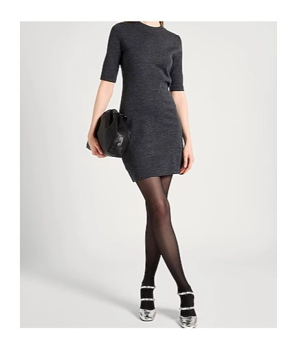 MAXCO. Max&co. Knitted Crewneck Short Sleeve Bodycon Dress