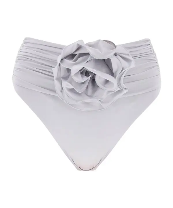 Magda Butrym High-waist Bikini Briefs With Floral Embellishment - White