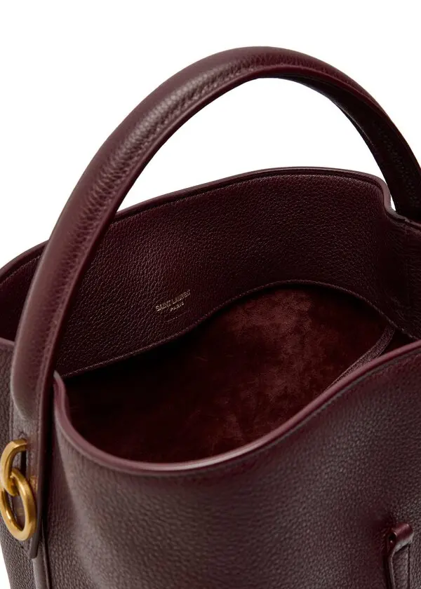 Saint Laurent Litchi Grain Bucket Bag