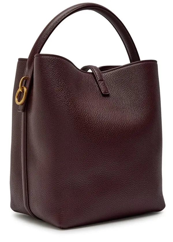 Saint Laurent Litchi Grain Bucket Bag