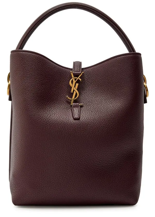 Saint Laurent Litchi Grain Bucket Bag
