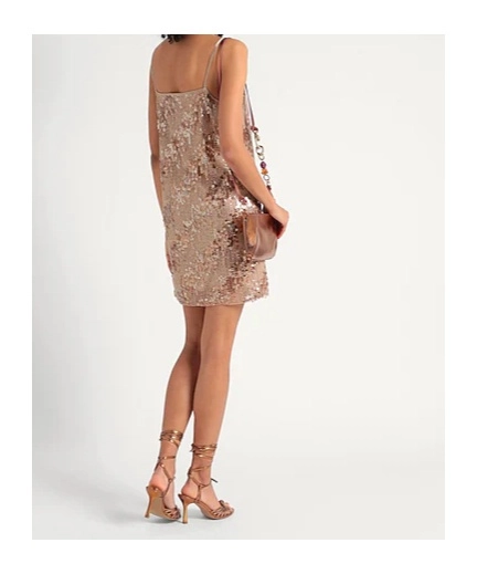 MAXCO. Max&co. Sequin Embellished Square Neck Sleeveless Dress