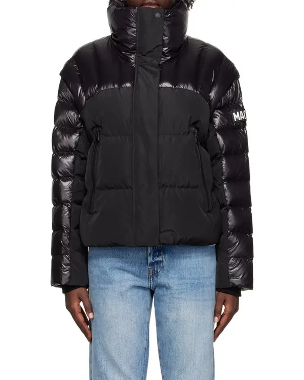 Mackage Vesna Down Jacket With Detachable Sleeves And Stand Collar